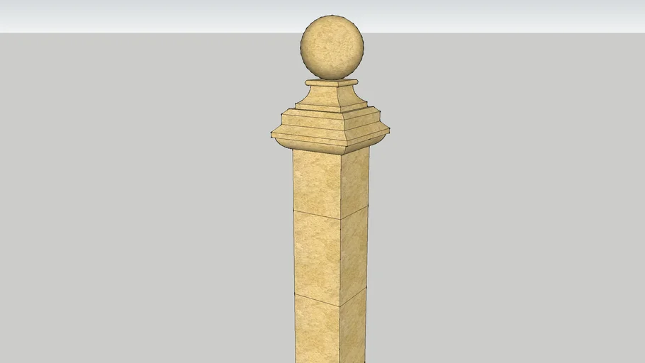 Stone Gate Post | 3D Warehouse