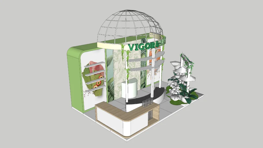 Mini Booth Vigor n Sage | 3D Warehouse