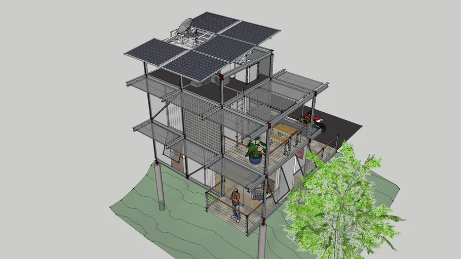 480 sf. Kit house, 2 storeys. | 3D Warehouse