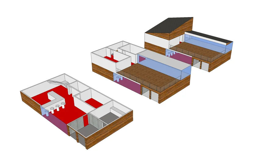 Modern house (3 parts) | 3D Warehouse