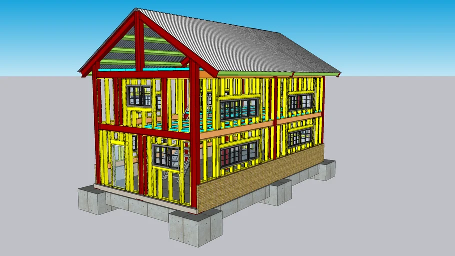 Small Steel Framed Building | 3D Warehouse