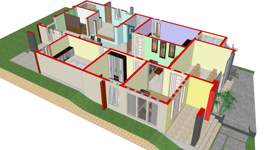 B214-3DF (Denah Ruang) | 3D Warehouse