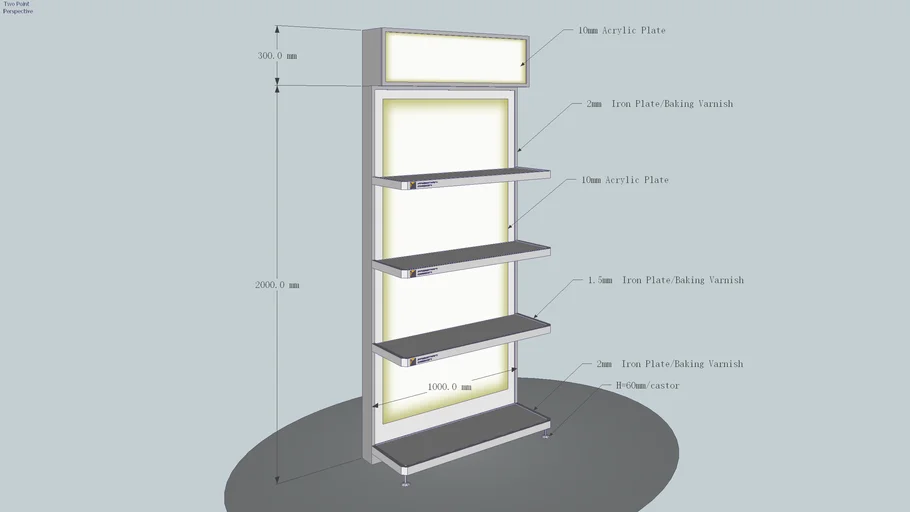 exhibition shelf/cabinet | 3D Warehouse