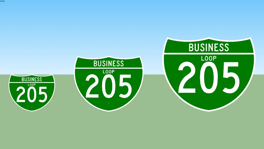 Business Loop 205 Sign | 3D Warehouse