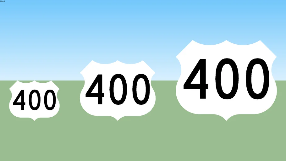 U.S. 400 Sign | 3D Warehouse
