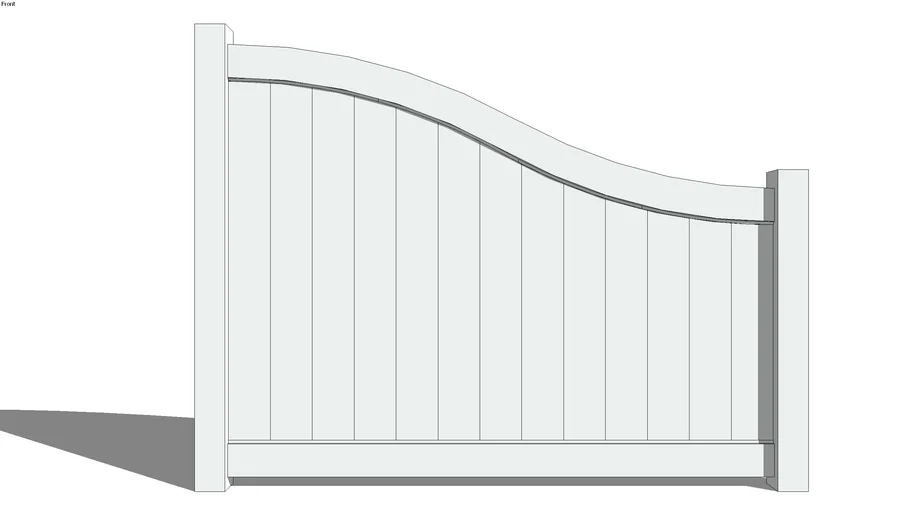 (Bufftech) Chesterfield Swoop Vinyl Fencing - 6 Ft. Height | 3D Warehouse
