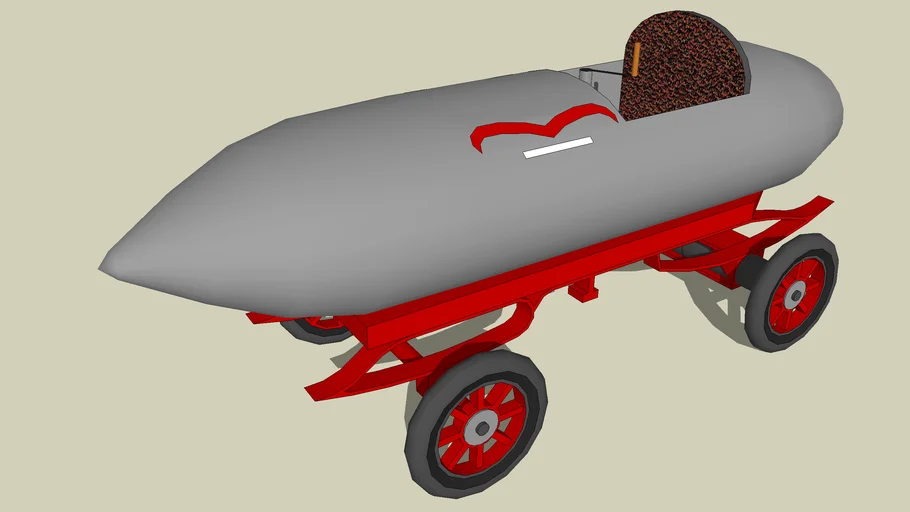 CGA Dogcart 'La Jamais Contente' Land Speed Record Car | 3D Warehouse