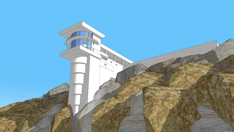 Morris house (Seacliff) Frank Lloyd Wright Unbuilt project,,,, | 3D ...