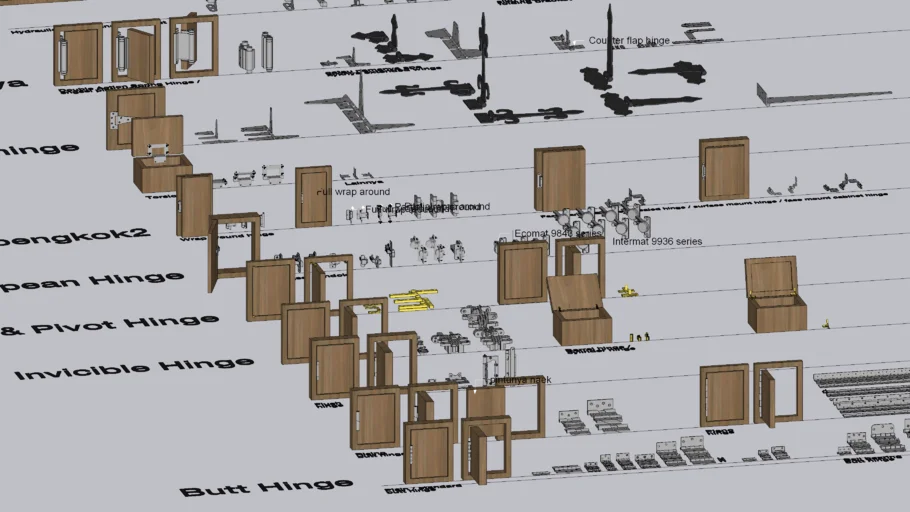 Hinges & Catches Catalogue Katalog Engsel | 3D Warehouse