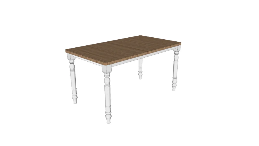 White leg classic table | 3D Warehouse