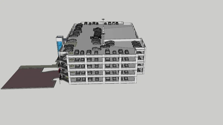 Parking Garage 5 story 2 bay small | 3D Warehouse