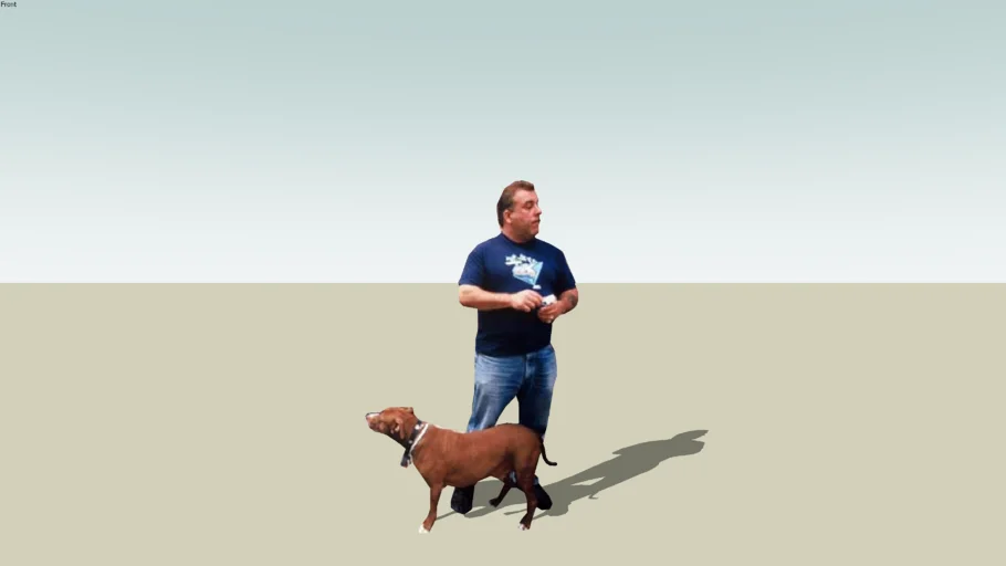 Man with dog | 3D Warehouse