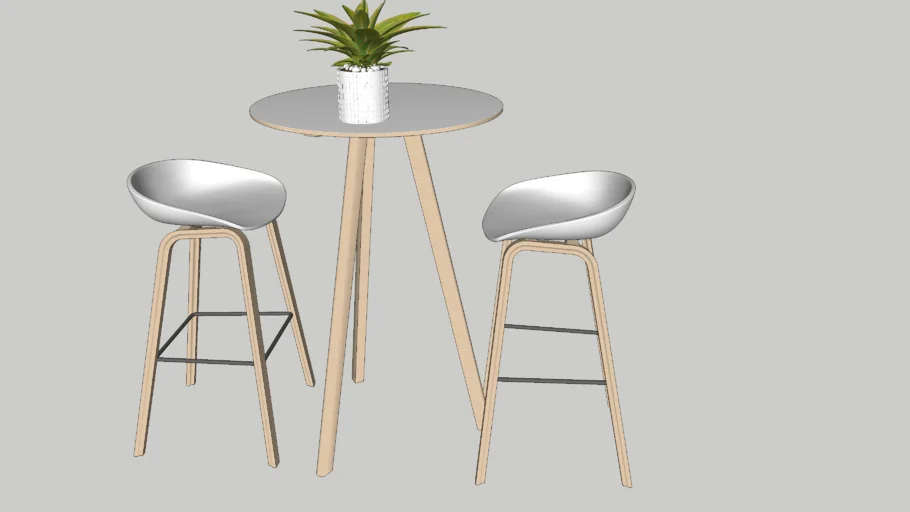High HAY Stools with Table | 3D Warehouse