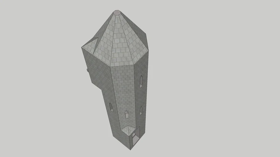 Octagonal Tower with Spiral Staircase | 3D Warehouse
