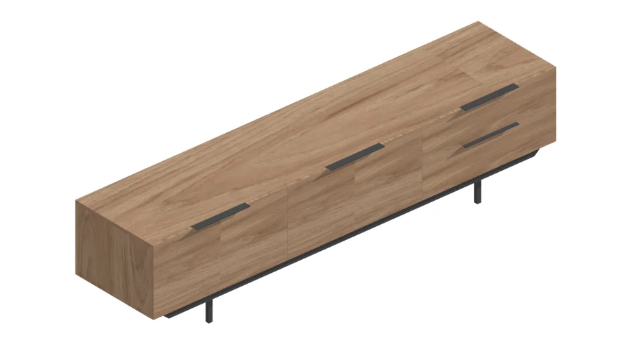 ABRA CASA - Rack Longo 2,10m Olmo | 3D Warehouse
