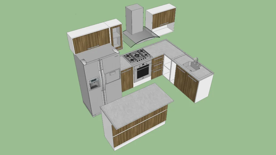 Cozinha compacta / kitchen - By Bruna Corrêa | 3D Warehouse