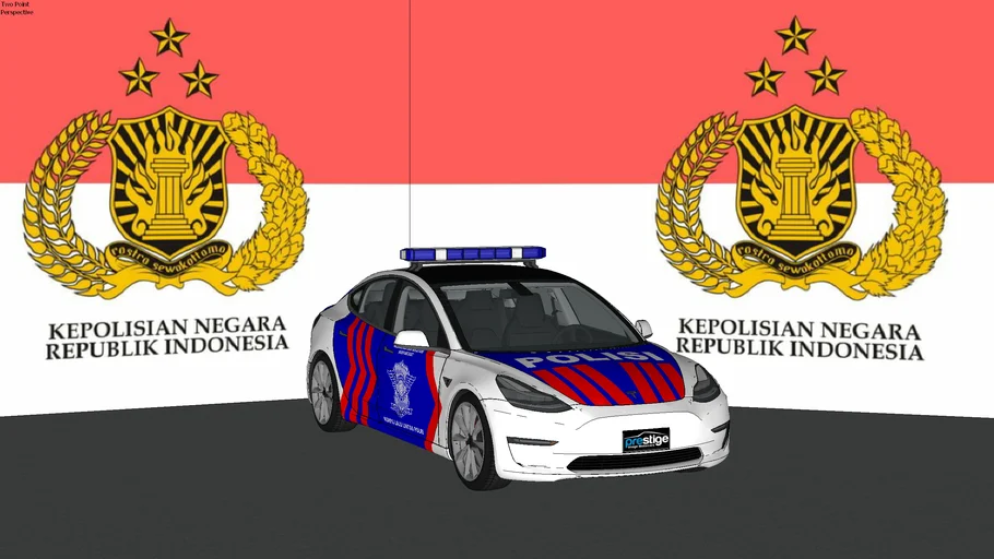 Mobil Polisi Tesla Model 3 | 3D Warehouse