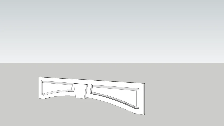 Arched Valance with Raised panels and Keystone | 3D Warehouse