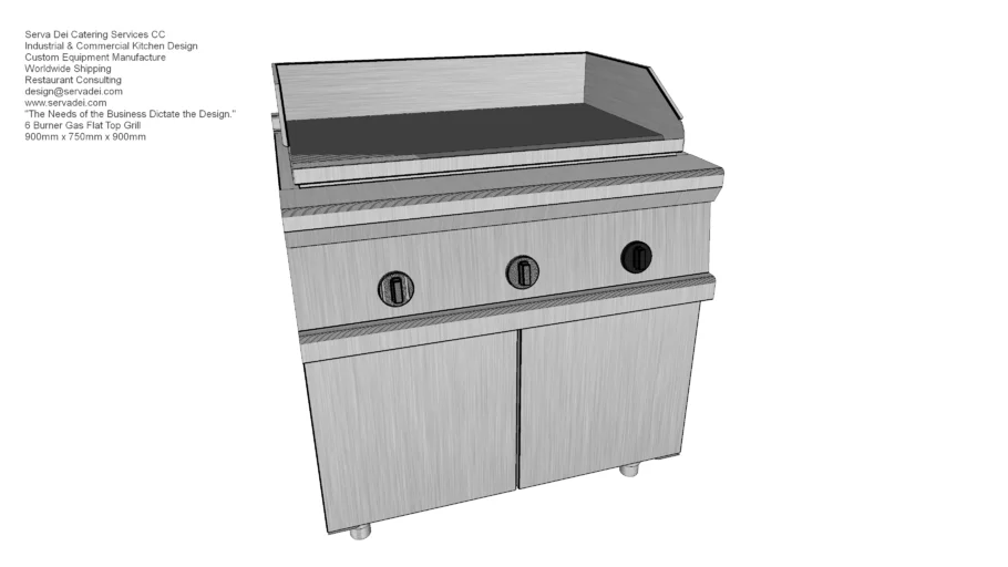 6-Burner Flat top Grill | 3D Warehouse