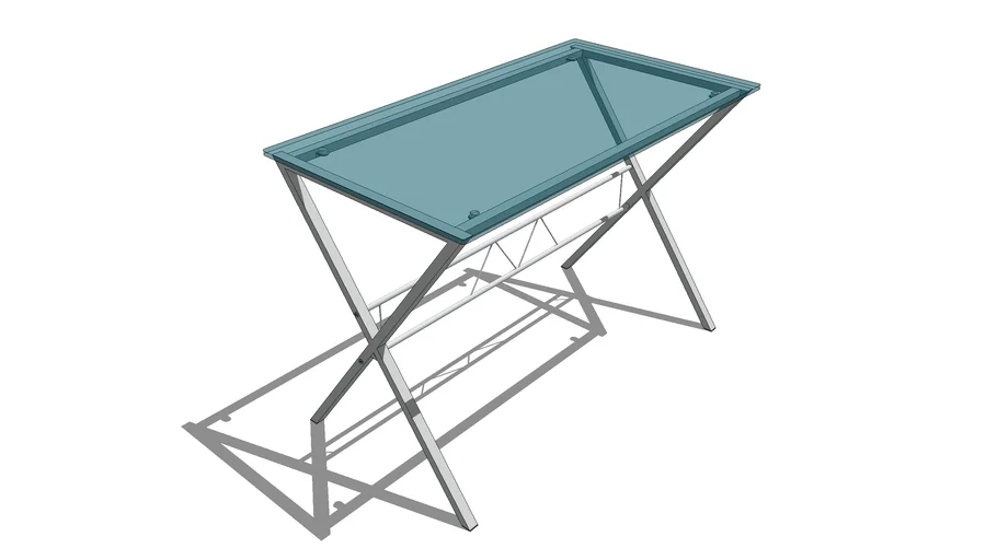 ESCRITORIO DE VIDRIO TRANSPARENTE | 3D Warehouse