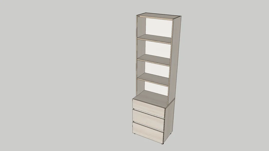 DESKER_DSCAB0606_OSOS(WOOD BOOKSHELF) | 3D Warehouse