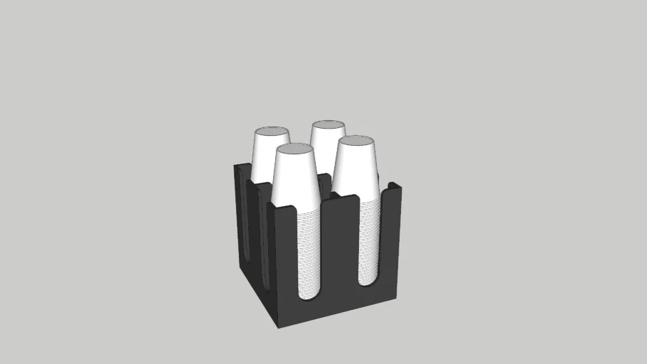Cup dispenser 4x | 3D Warehouse