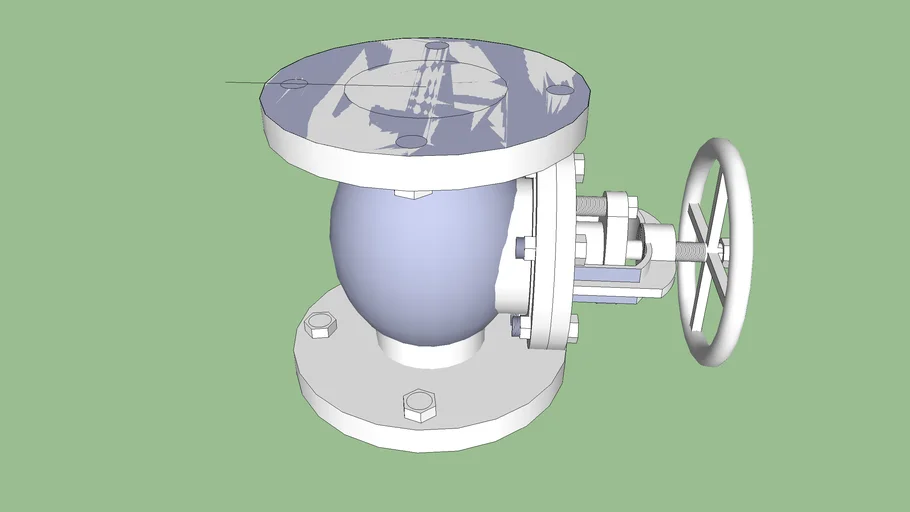 ball flanged valve | 3D Warehouse