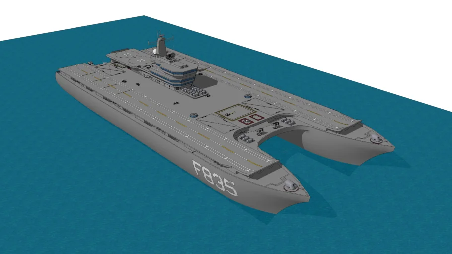 Catamaran aircraft carrier | 3D Warehouse
