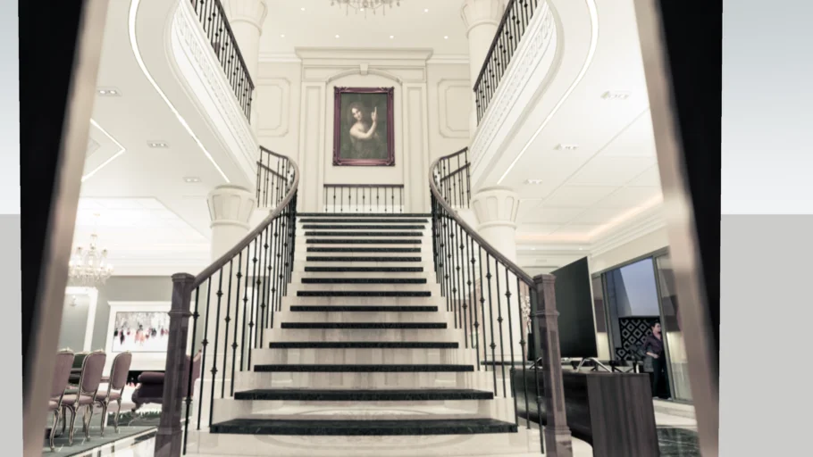 Classic stair Curved | 3D Warehouse