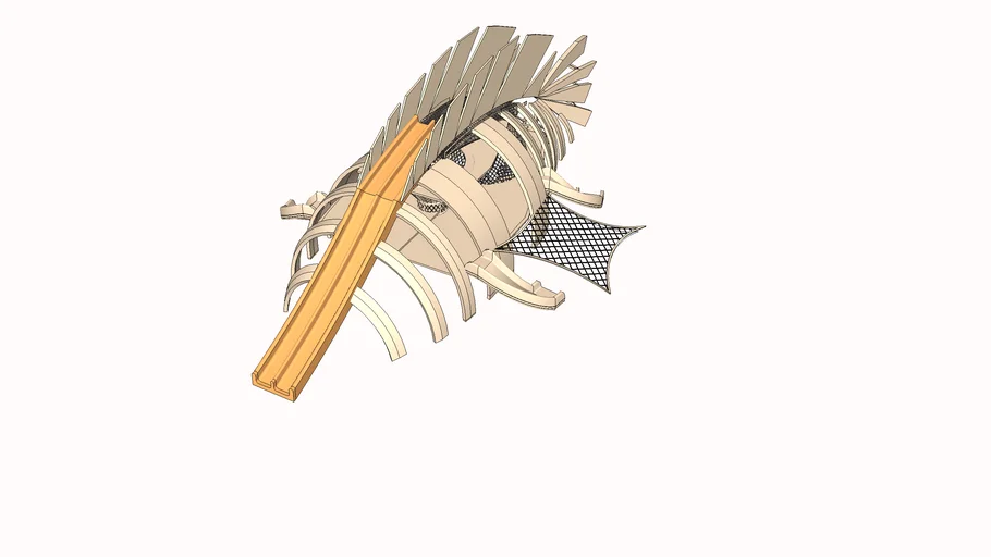 Fish-shape slides for children's recreation area in a park | 3D Warehouse