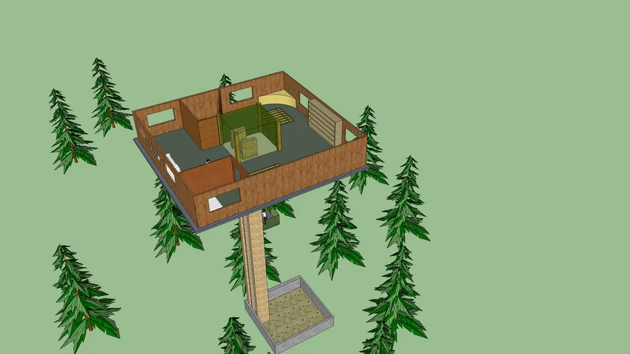 Tree House Design Sketchup Modern House Design TreeHouse (Sketchup