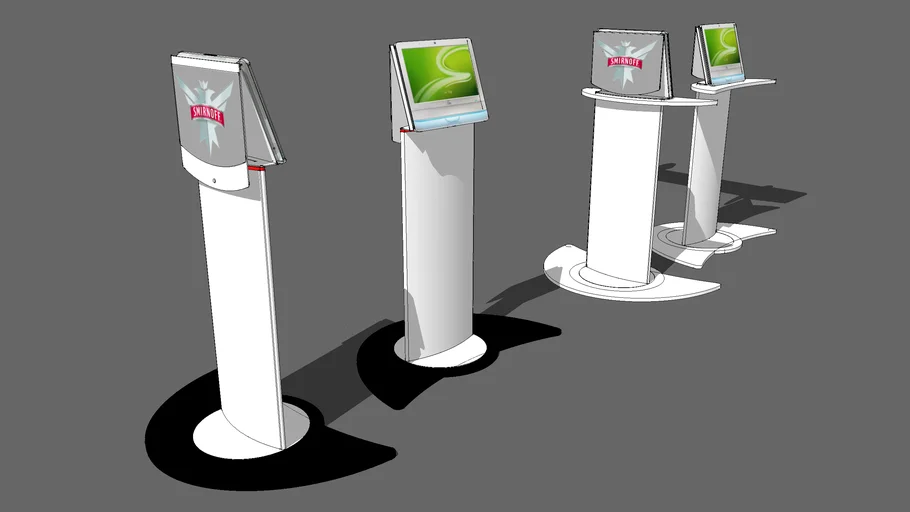 Flat Screen user kiosk | 3D Warehouse