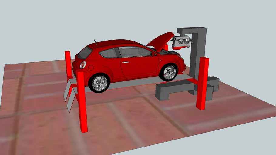 alfa romeo mito engine scene | 3D Warehouse