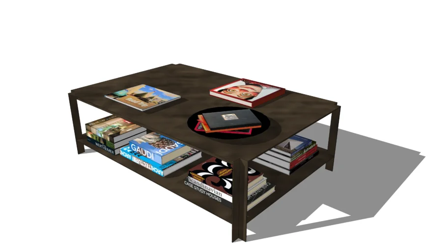 Coffee Table with Books | 3D Warehouse