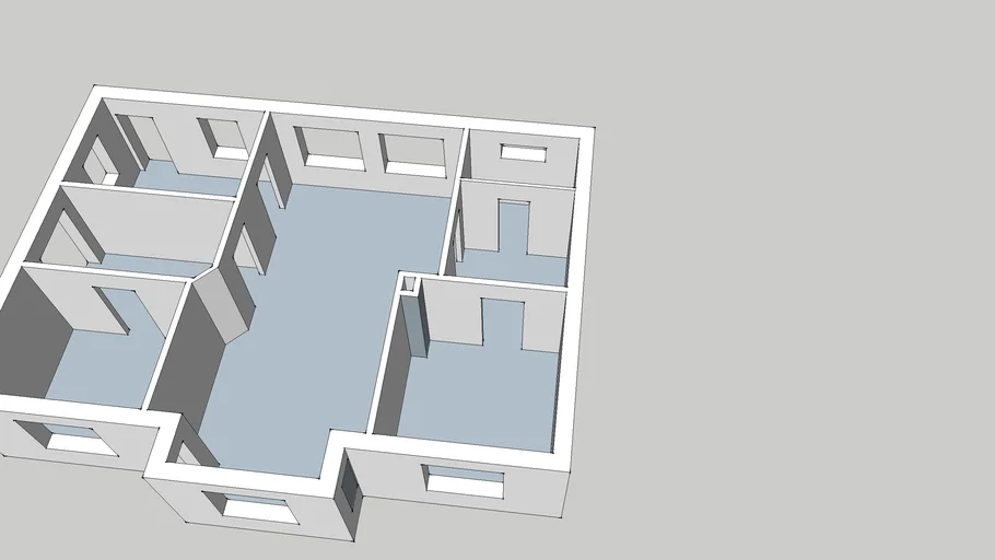 hus med rum inddeling | 3D Warehouse