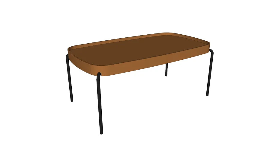 MESA DE CENTRO CURVE RETANGULAR - J MARCON | 3D Warehouse