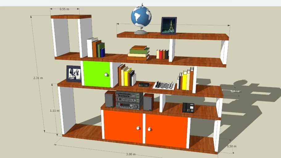 rak buku | 3D Warehouse