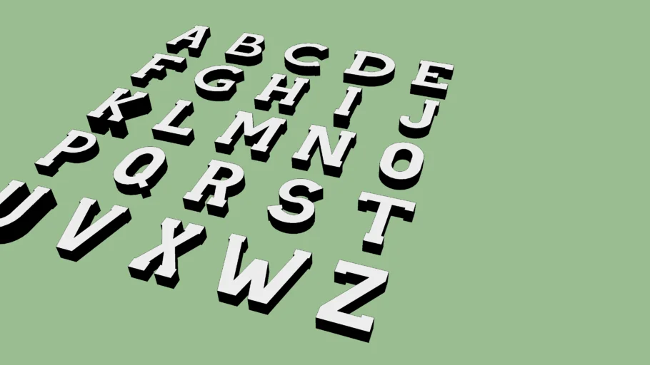 Letras decorativas 3d | 3D Warehouse