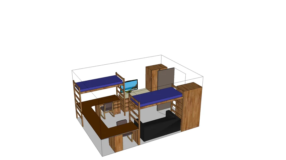 GT Hanson Dorm Room LAyout | 3D Warehouse