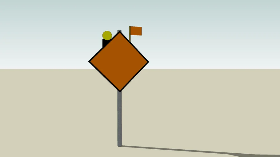 Construction Warning Sign | 3D Warehouse