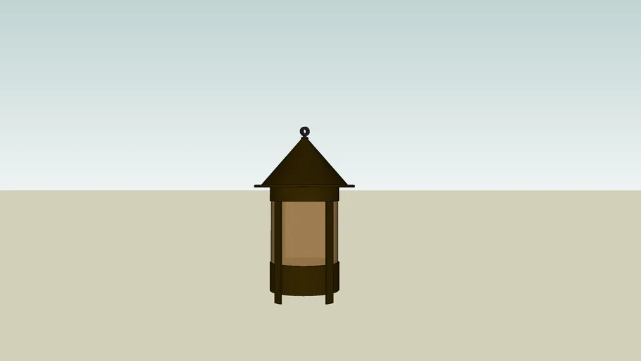 Simple Lantern, Craftsman/Arts & Crafts styling. | 3D Warehouse