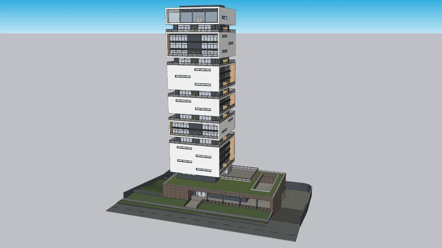 Tall modern building | 3D Warehouse