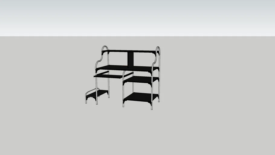 Black Computer Desk | 3D Warehouse