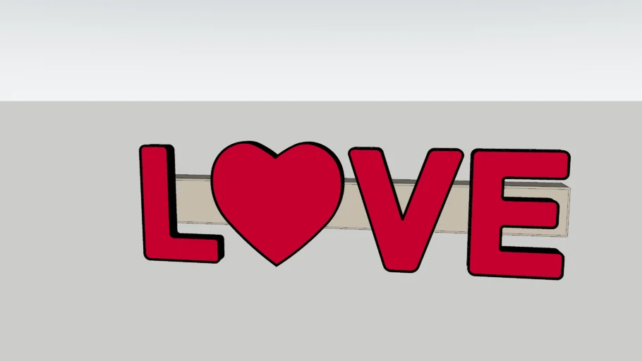 Neon Love Sign - High Poly | 3D Warehouse