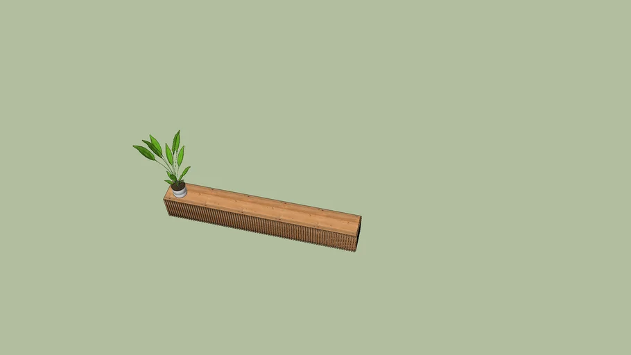 Hack de madeira ripado | 3D Warehouse