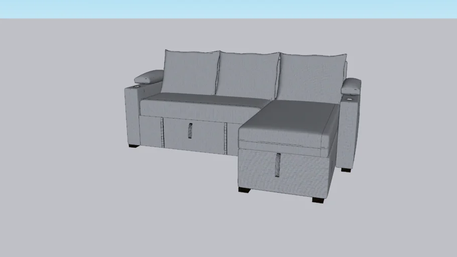 SOFÁ-CAMA-NORMAN-DER-GRIS-CLARO-EASY-LIVING-1183012611 | 3D Warehouse
