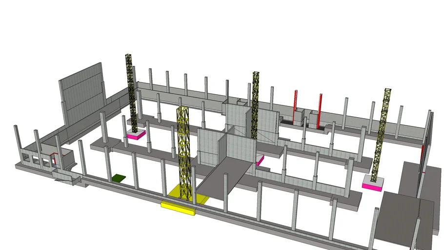 Parking Garage Footing and walls | 3D Warehouse