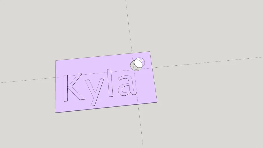 Finished name tag | 3D Warehouse