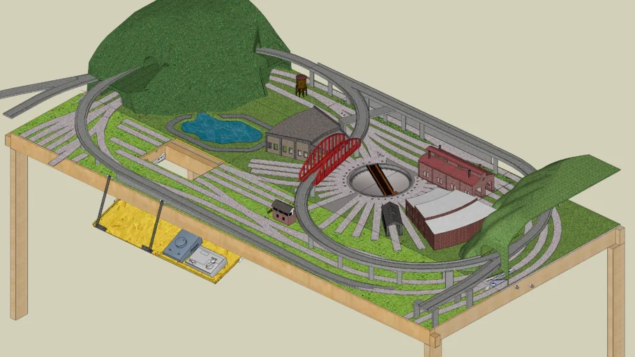 Layout of model train set | 3D Warehouse