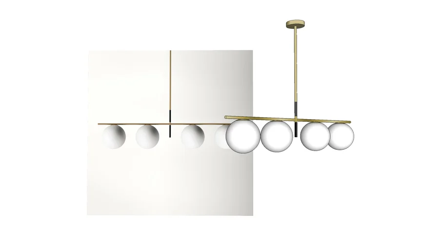 Drake 4 - Light Kitchen Island Linear Pendant | 3D Warehouse